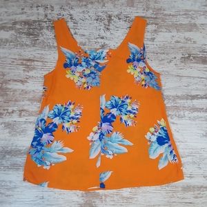 a.n.a | Tops | Ana Orange Floral Flowy Tank Top | Poshmark